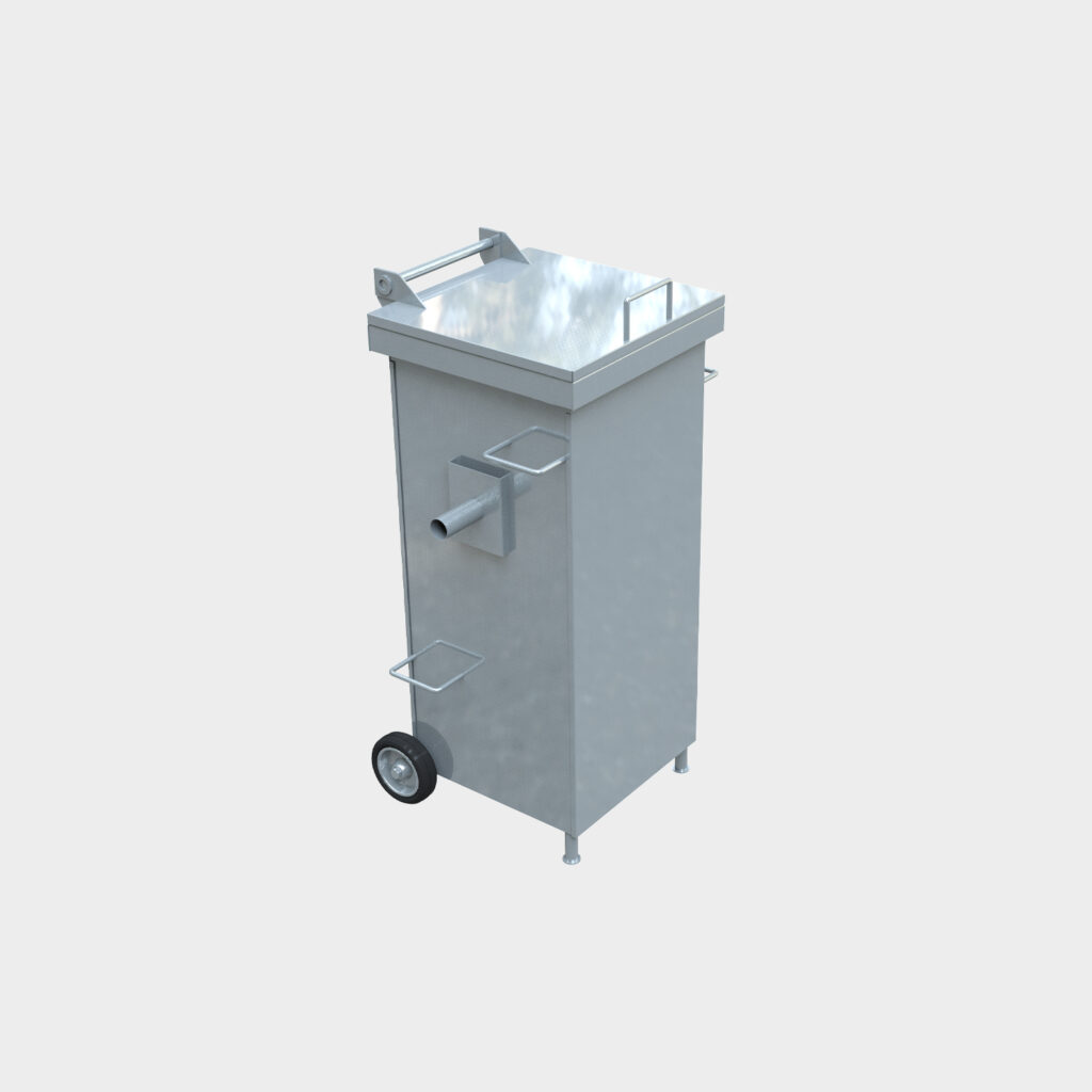 120 LT Metal Galvanized Garbage Container - BDB Metal