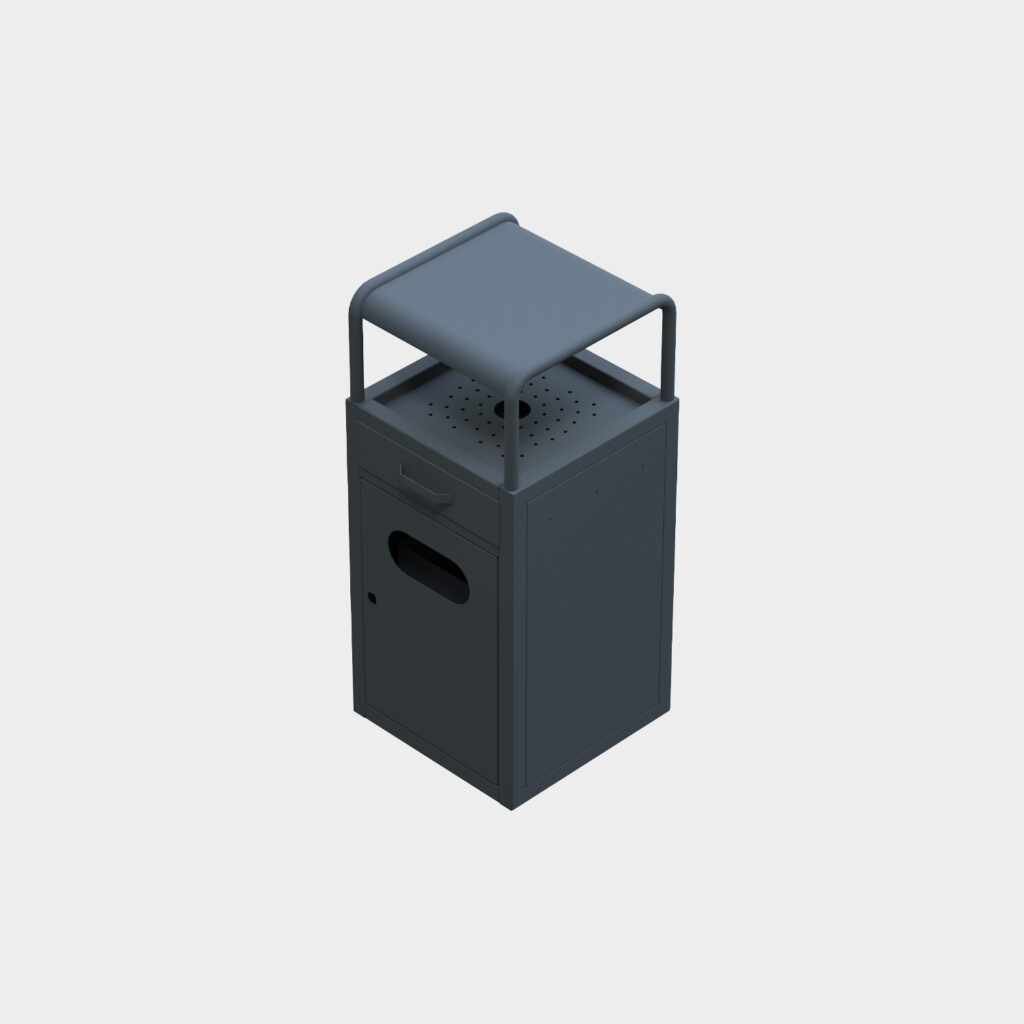 Cube Garden Type Trash Can - BDB Metal
