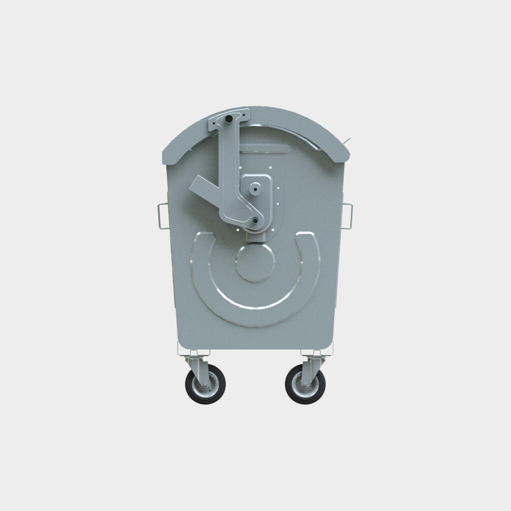 1100 LT Dome Lid Metal Galvanized Garbage Container - BDB Metal