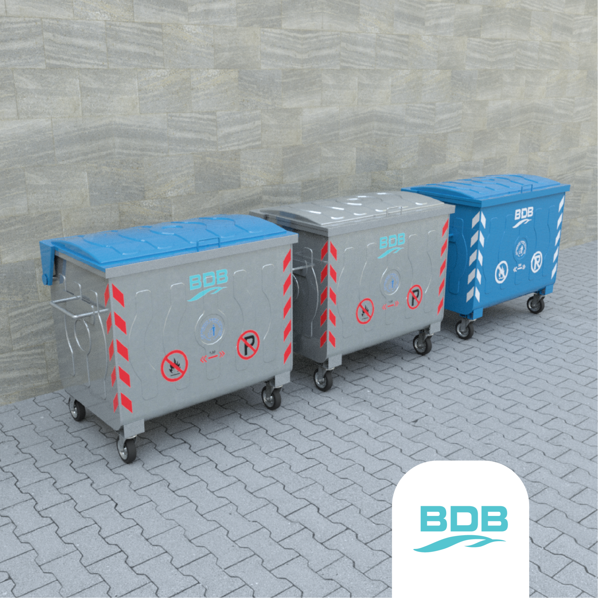Metal Waste Containers - BDB Metal
