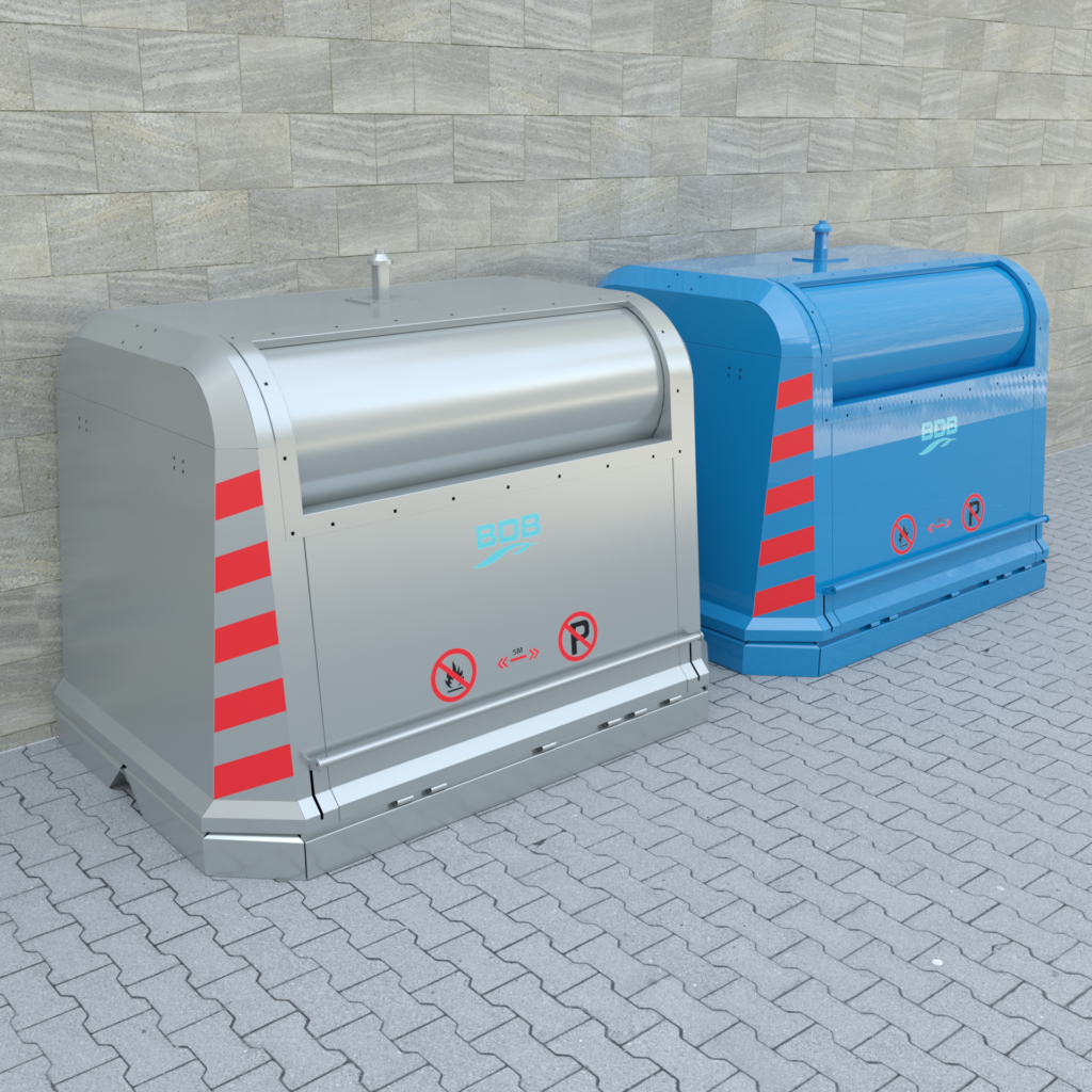 5000 LT Above Ground Metal Galvanized Garbage Container - BDB Metal