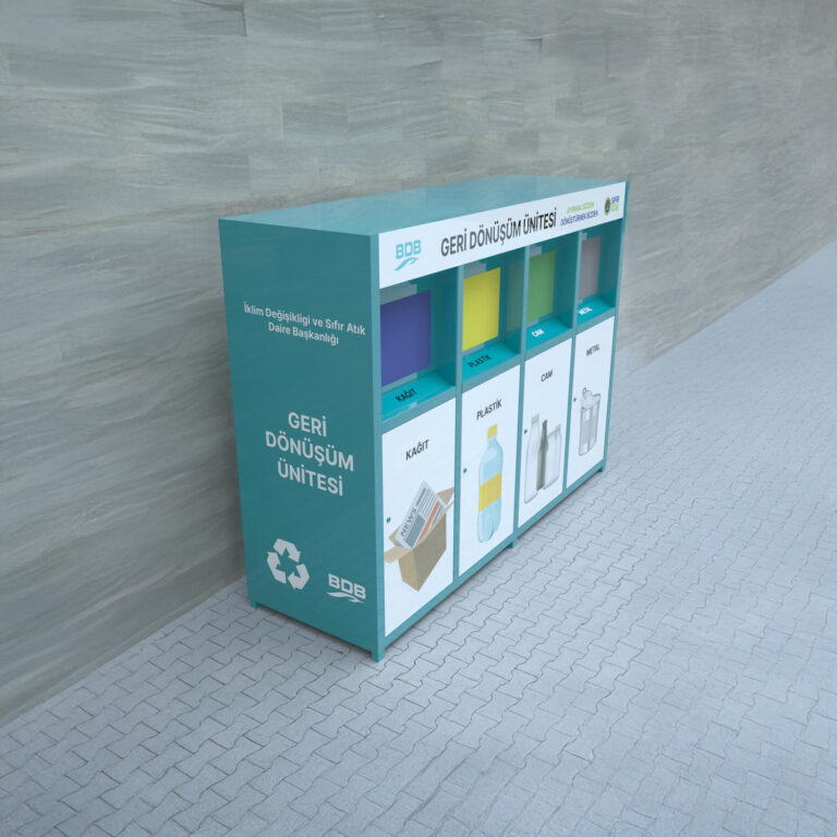 4-Way Mobile Waste Collection Unit - BDB Metal