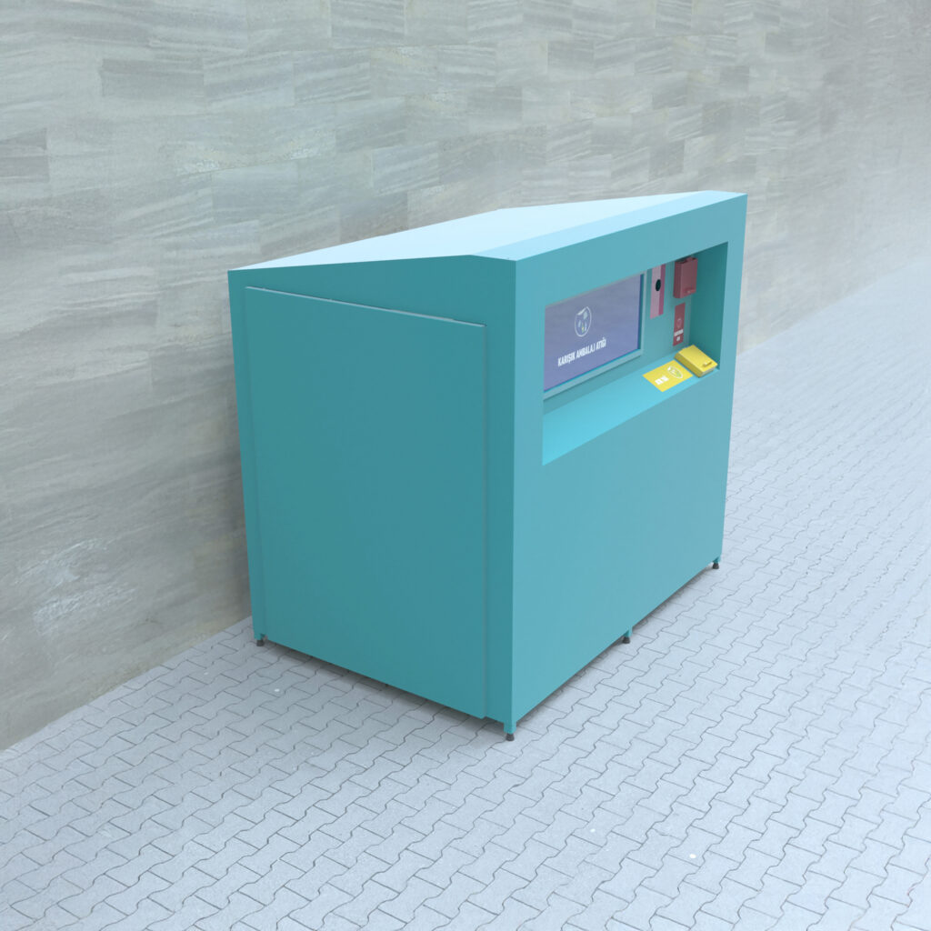 4-Way Mobile Waste Collection Unit - Model 2 - BDB Metal