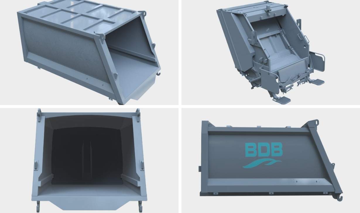 Garbage Truck Dimensions & Container Compatibility - BDB Metal